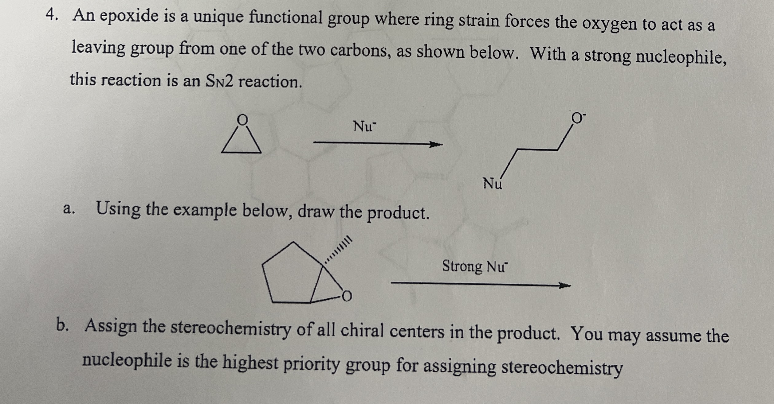 Solved 4 ﻿an Epoxide Is A Unique Functional Group Where 4533