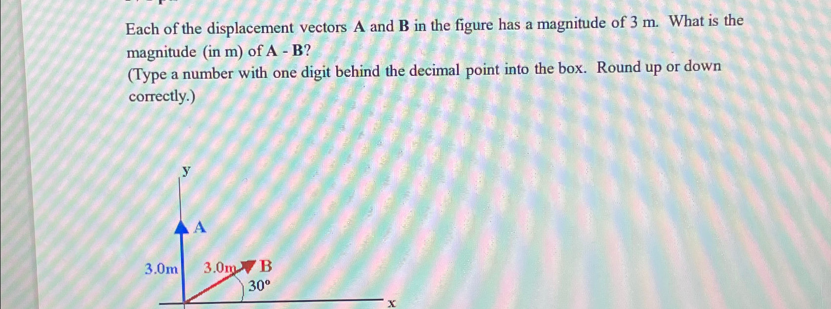 Solved Each of the displacement vectors A and B ﻿in the | Chegg.com