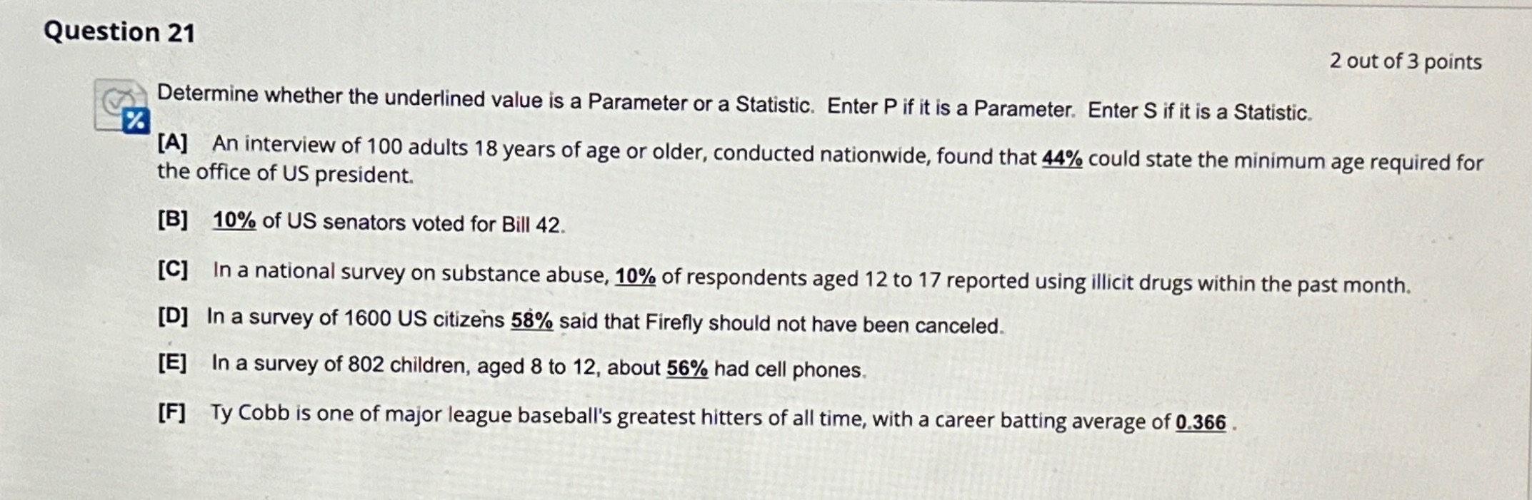 Solved Question 212 ﻿out of 3 ﻿pointsDetermine whether the | Chegg.com