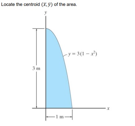 Solved Locate the centroid (x‾,bar (y)) ﻿of the area. | Chegg.com