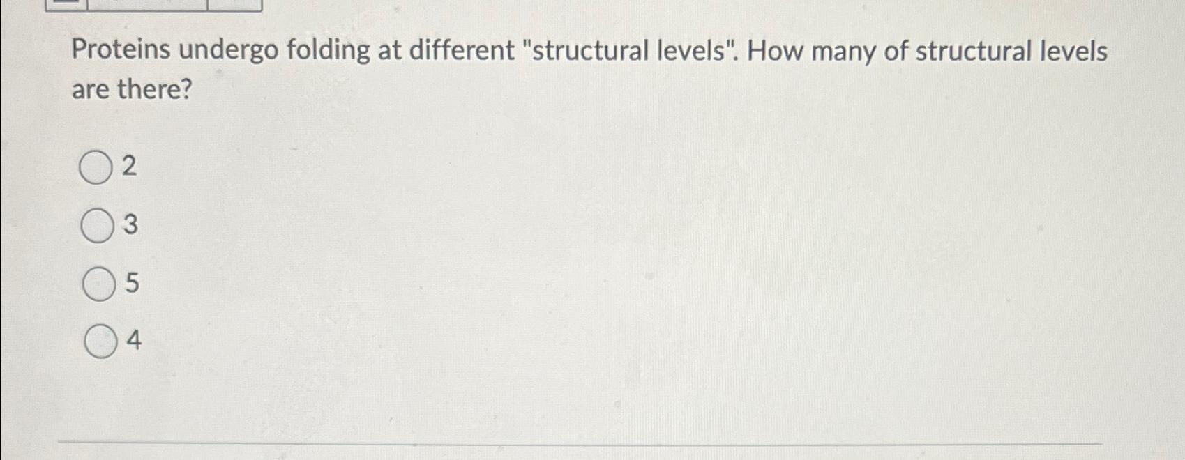 Solved Proteins undergo folding at different "structural | Chegg.com