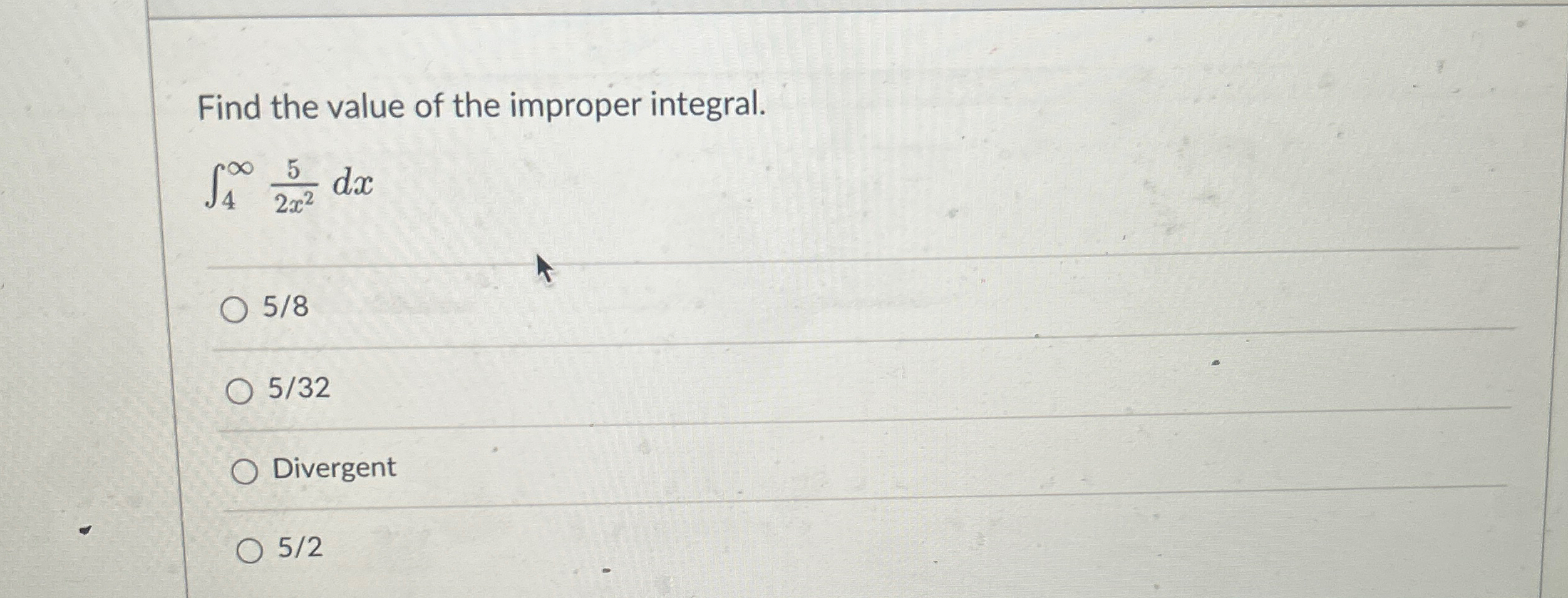 Solved Find the value of the improper | Chegg.com