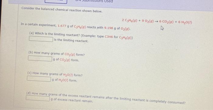 Solved Consider the balanced chemical reaction shown below. | Chegg.com