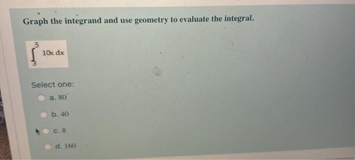 Solved Graph the integrand and use geometry to evaluate the | Chegg.com