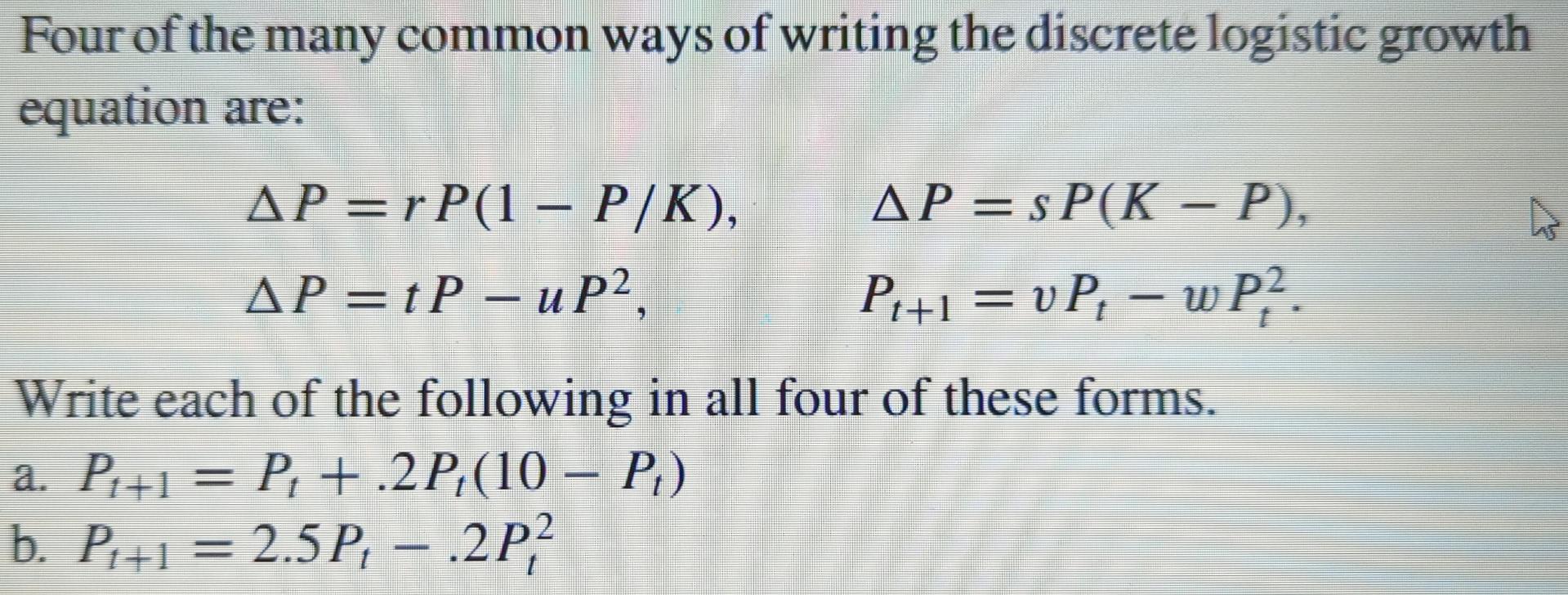 Solved for math of biology class, it is a practice question | Chegg.com