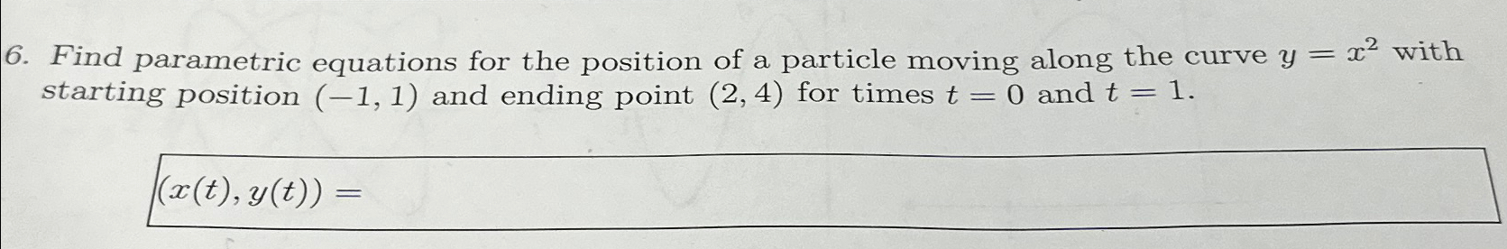 Solved Find parametric equations for the position of a | Chegg.com