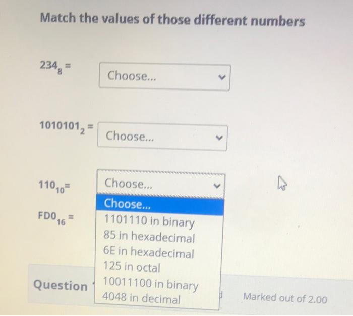 Solved Match the values of those different numbers 234g = | Chegg.com