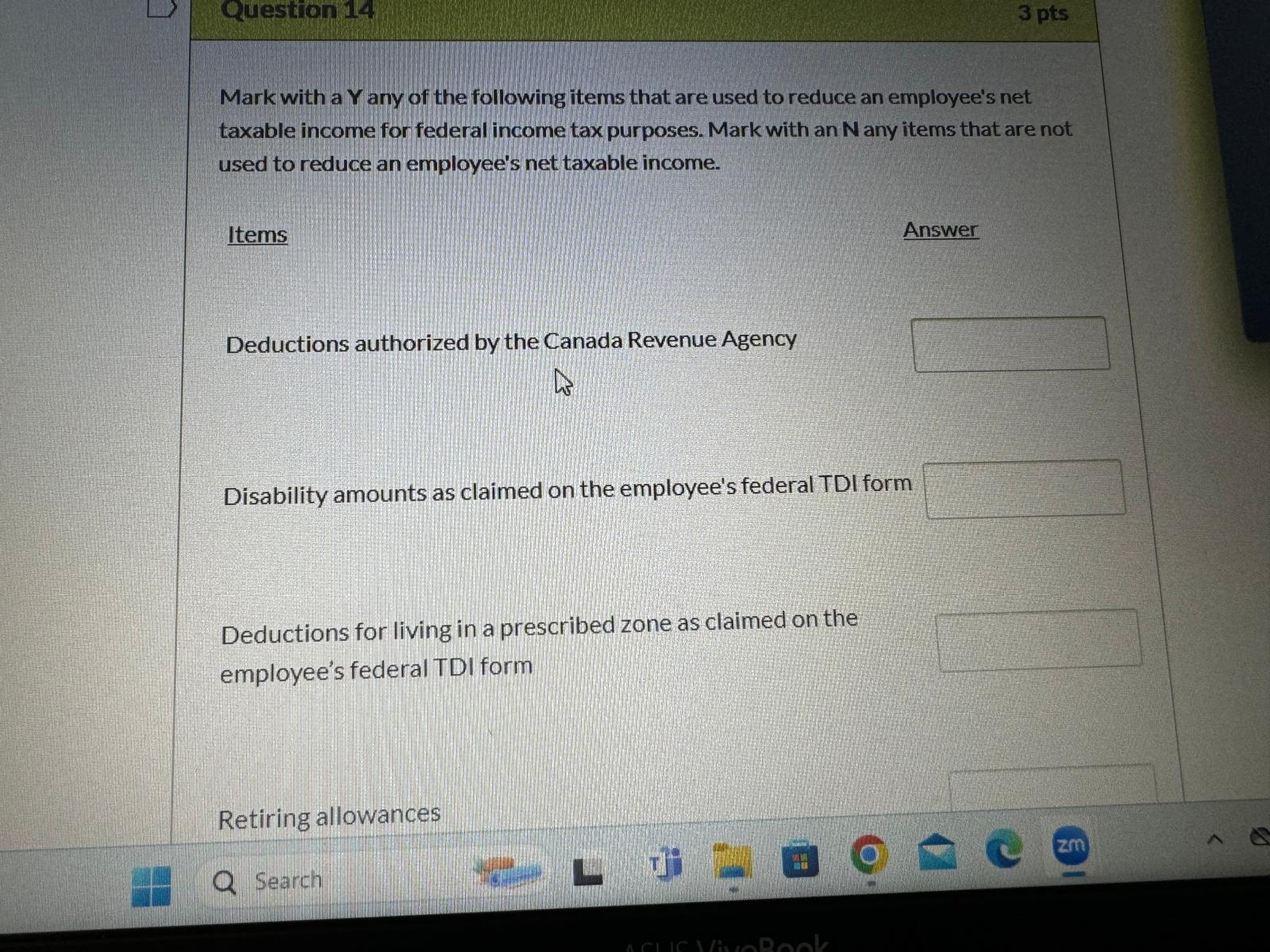 Solved Disability amounts as claimed on the employee's | Chegg.com
