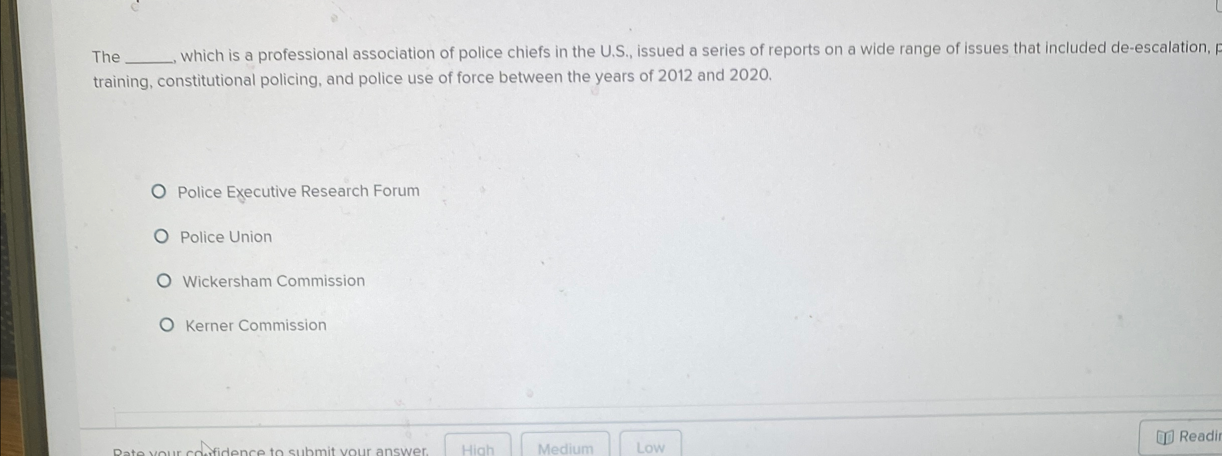 Solved The ﻿which is a professional association of police | Chegg.com