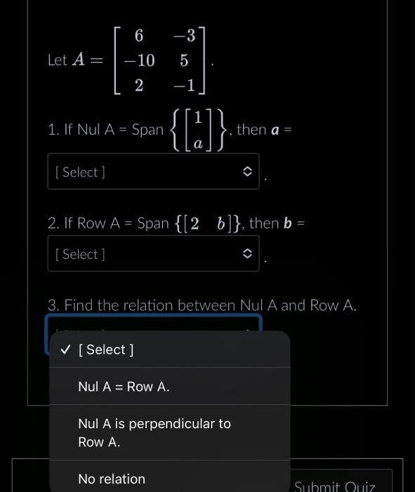 Solved Let A be an m×n matrix. Which of the following is/are | Chegg.com