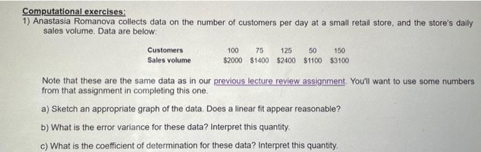 Solved Computational exercises: Anastasia Romanova collects | Chegg.com