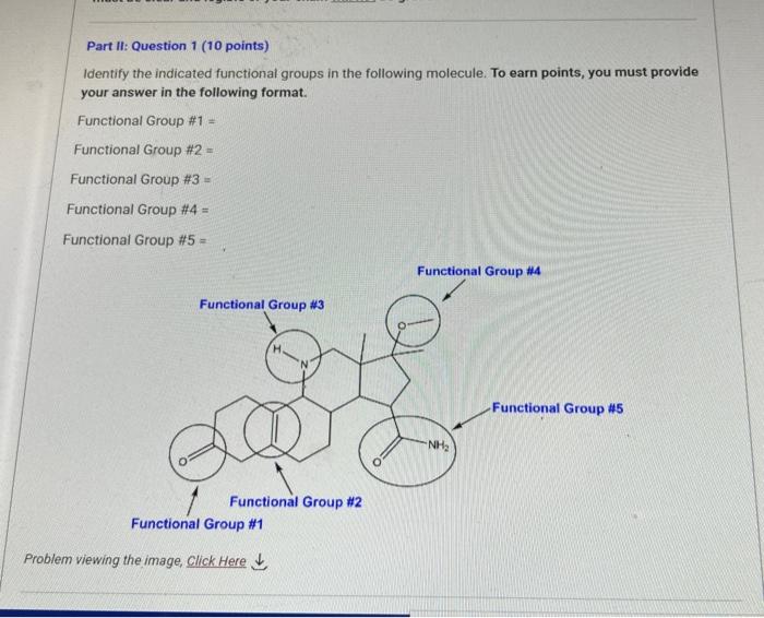 Solved Identify the indicated functional groups in the | Chegg.com