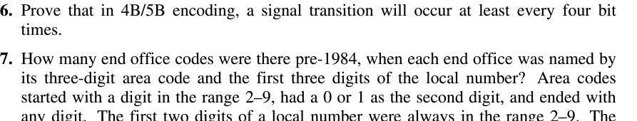Solved Prove that in 4B5B ﻿encoding, a signal transition | Chegg.com