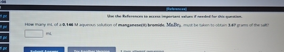 Solved [References]Use the References to access important | Chegg.com