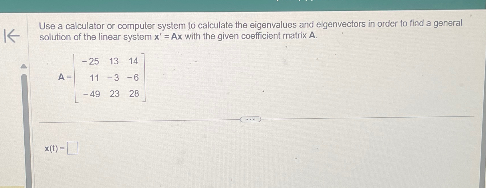 Solved Use a calculator or computer system to calculate the | Chegg.com