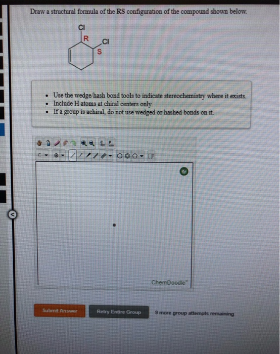 Solved Draw a structural formula of the RS configuration of | Chegg.com