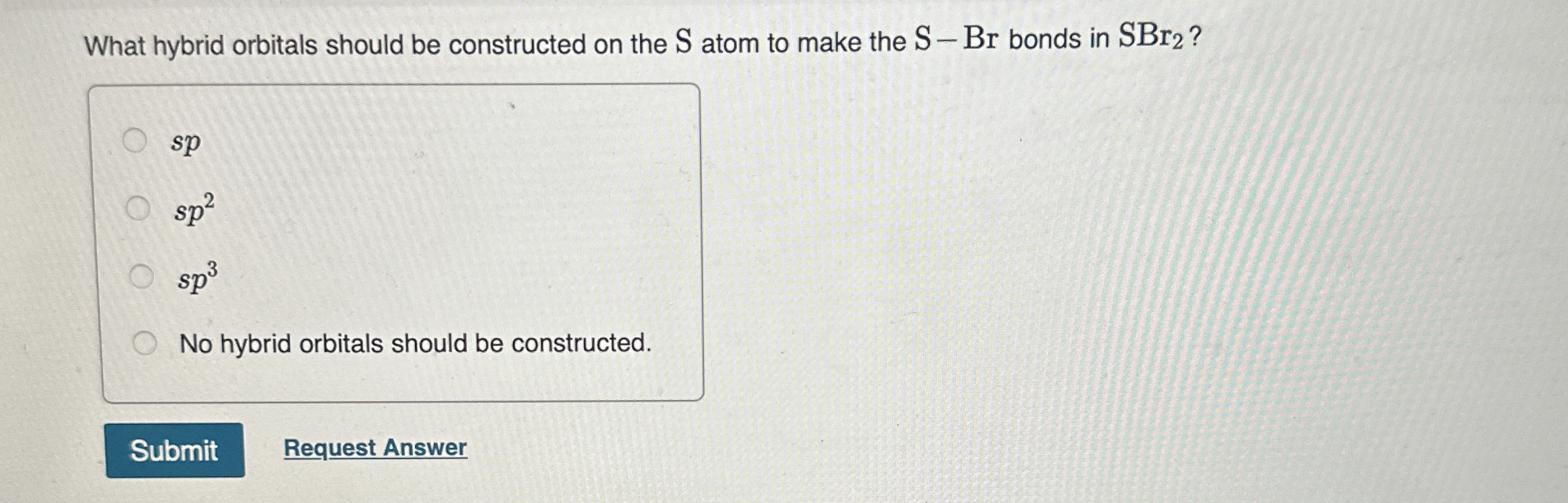 Solved What hybrid orbitals should be constructed on the S | Chegg.com