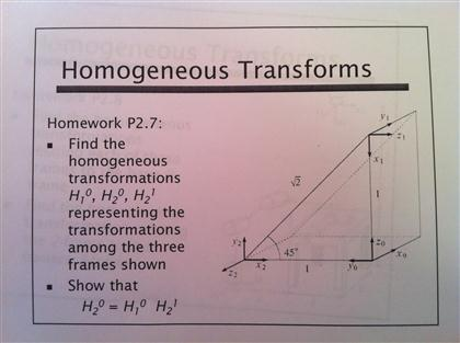 Solved Find the homogeneous transformations H1 0, H2 0, H2 1 | Chegg.com