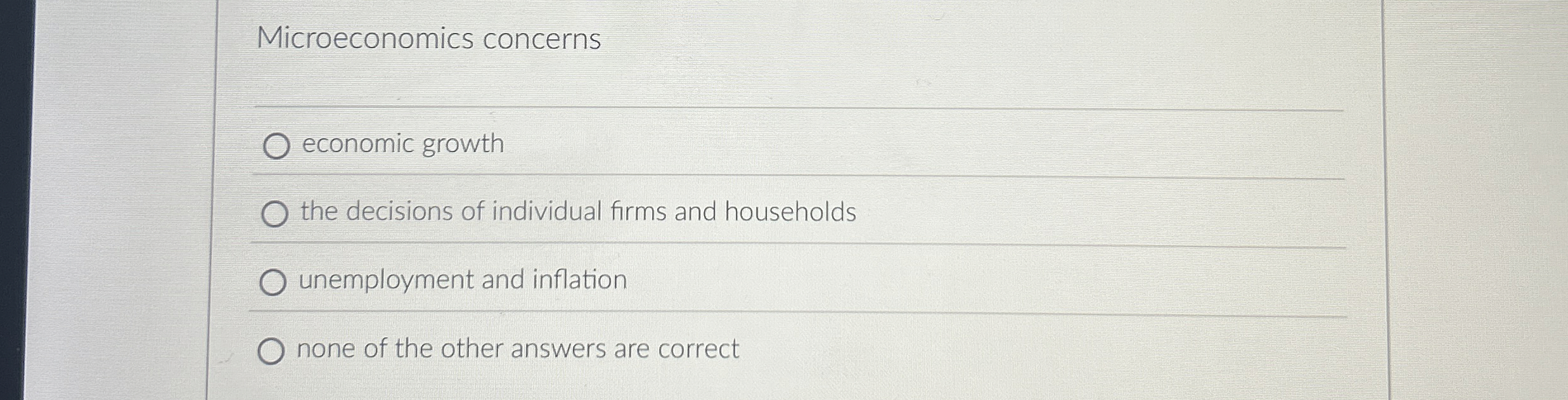 Solved Microeconomics concernseconomic growththe decisions | Chegg.com