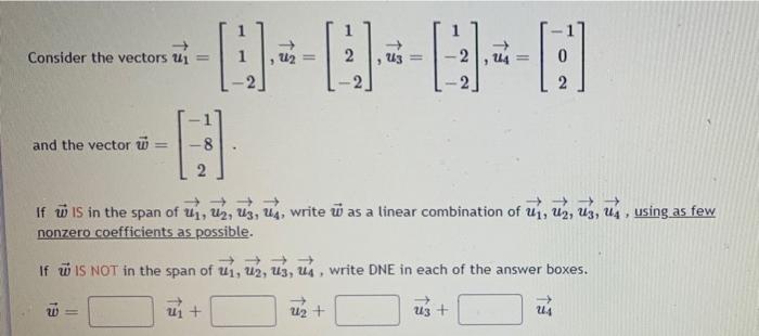 Consider the vectors | Chegg.com