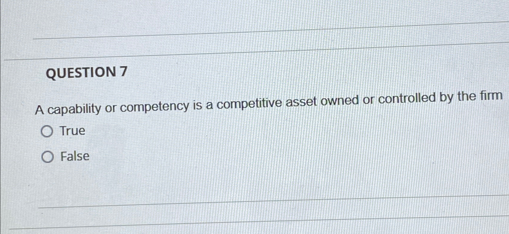 Solved QUESTION 7A capability or competency is a competitive | Chegg.com