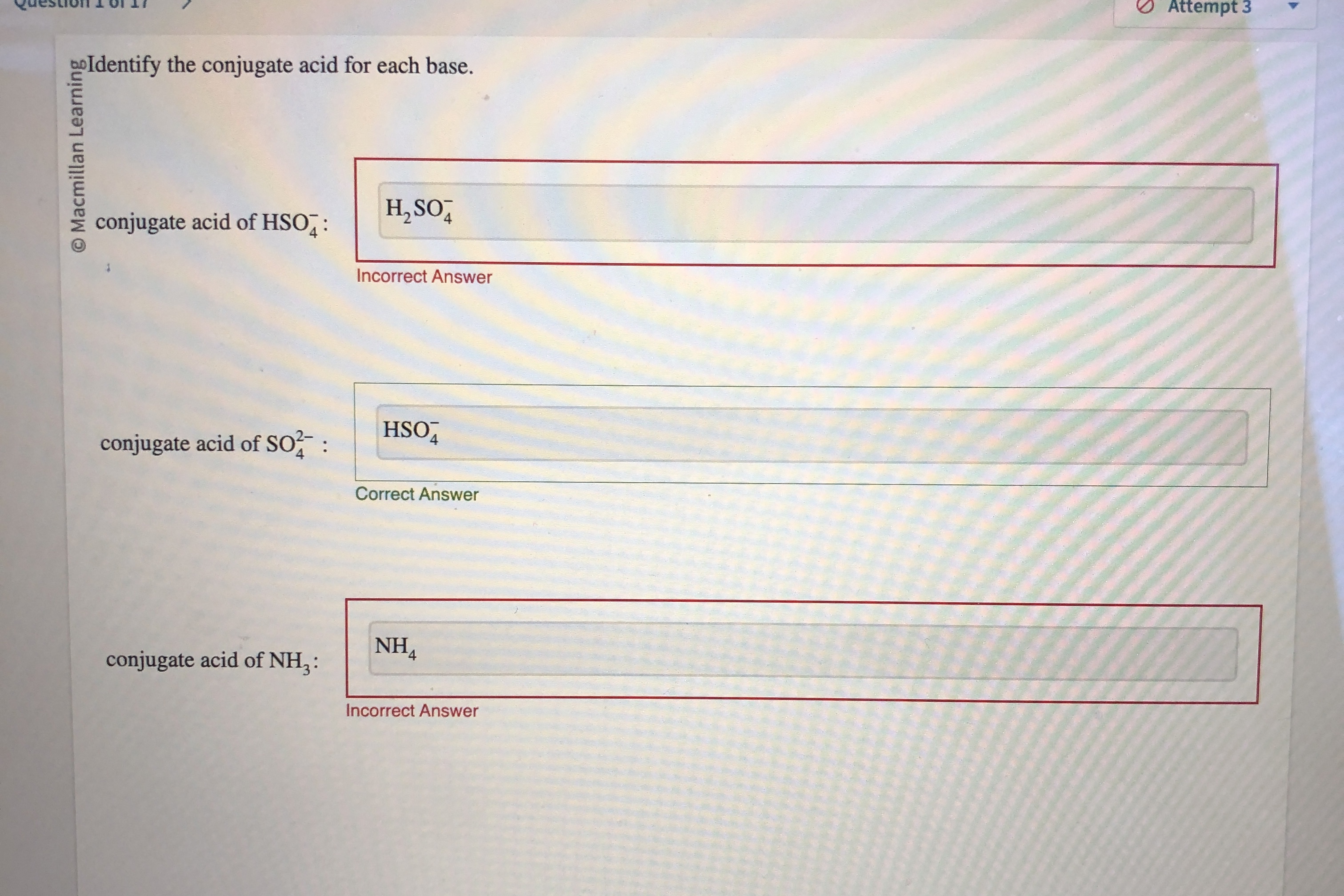 Solved sondentify the conjugate acidconjugate acid of SO42- | Chegg.com