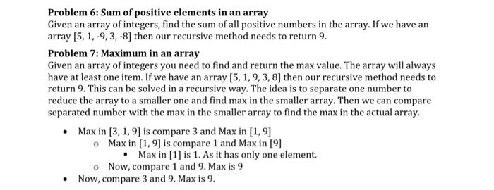 Solved 6. public static int sum Positive(int[] array) 7. | Chegg.com