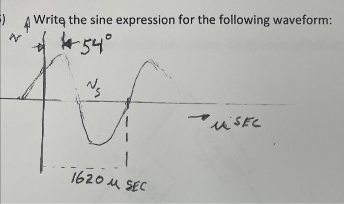 Solved A Write the sine expression for the following | Chegg.com