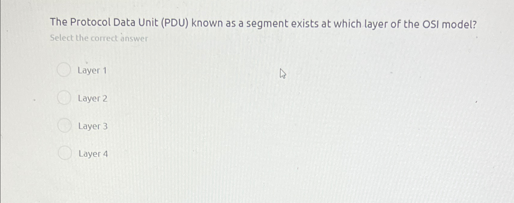 Solved The Protocol Data Unit Pdu ﻿known As A Segment