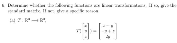 Solved 6. Determine whether the following functions are | Chegg.com