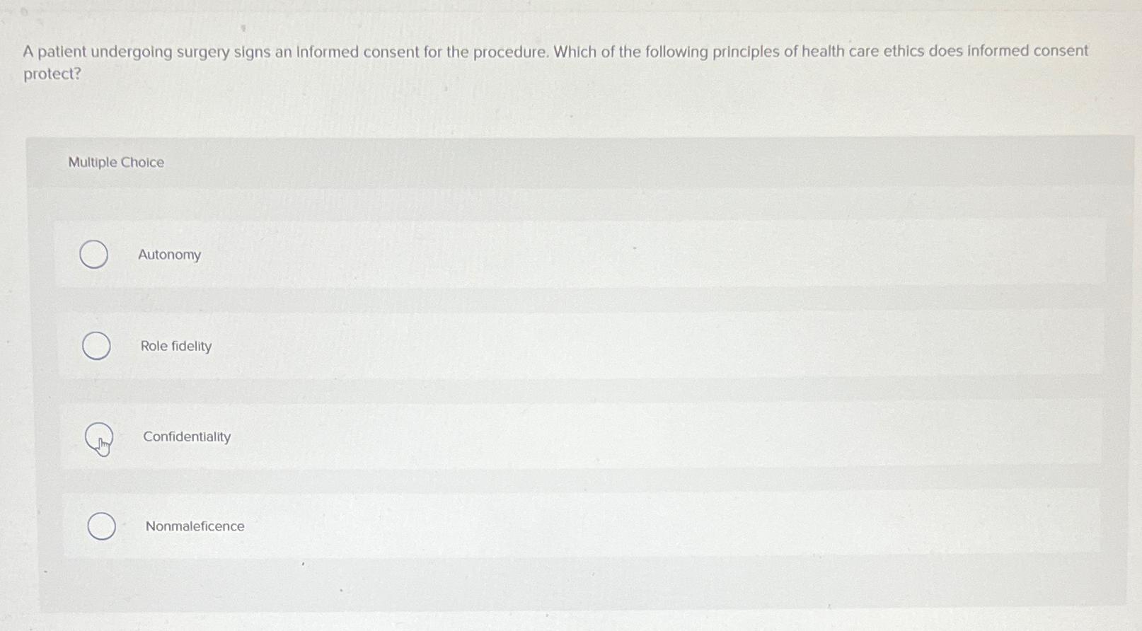 Solved A patient undergoing surgery signs an Informed | Chegg.com