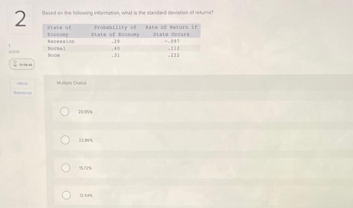 Solved Based on the following information, what is the | Chegg.com
