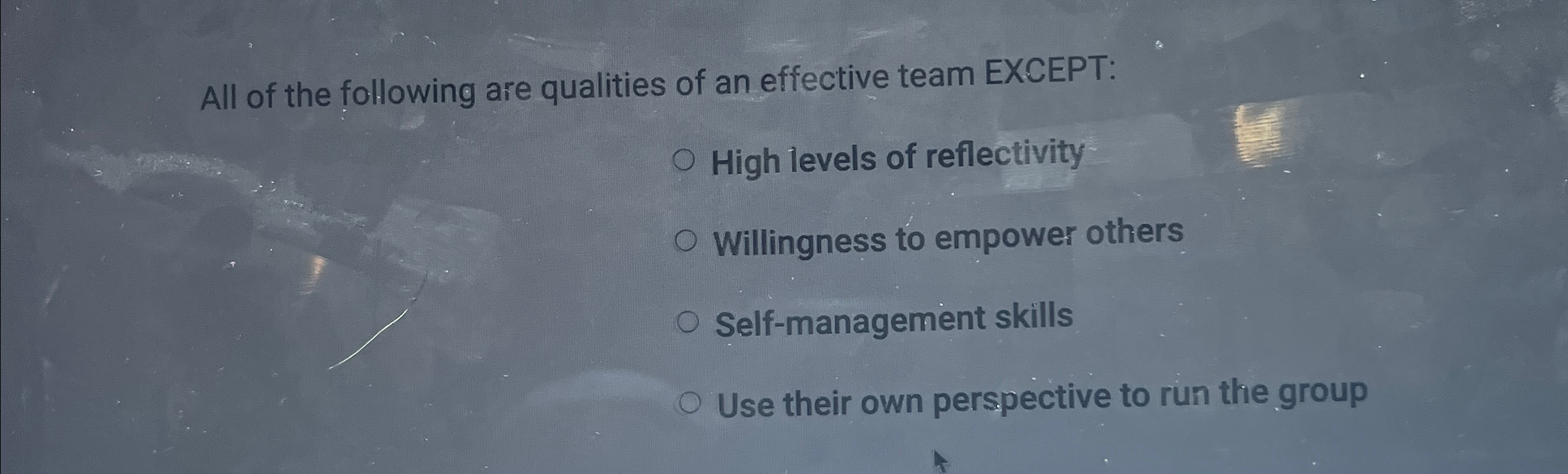 Solved All of the following are qualities of an effective | Chegg.com