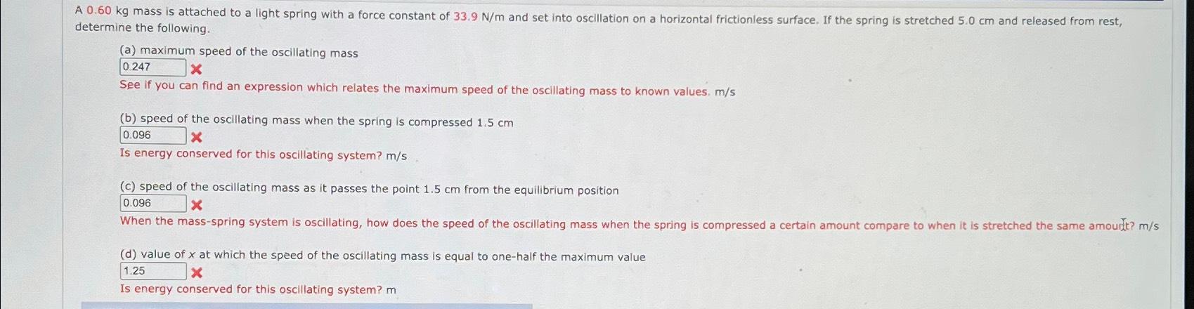 Solved determine the following.(a) ﻿maximum speed of the | Chegg.com