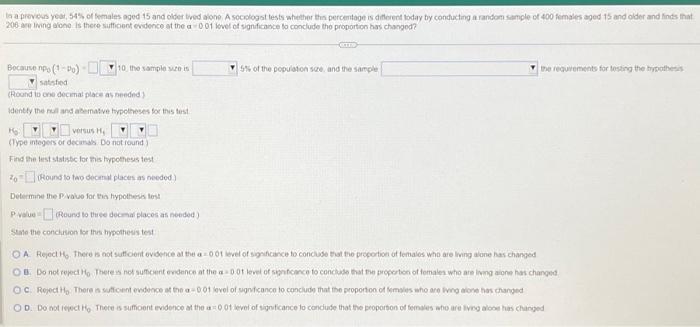 Solved 206 ave ining erone is there suiflicent evidence st | Chegg.com
