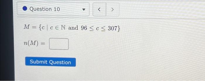 Solved M={c∣c∈N | Chegg.com