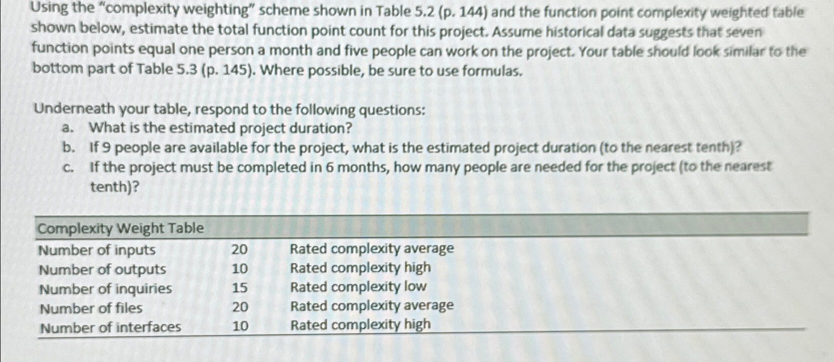 Using the "complexity weighting" scheme shown in | Chegg.com
