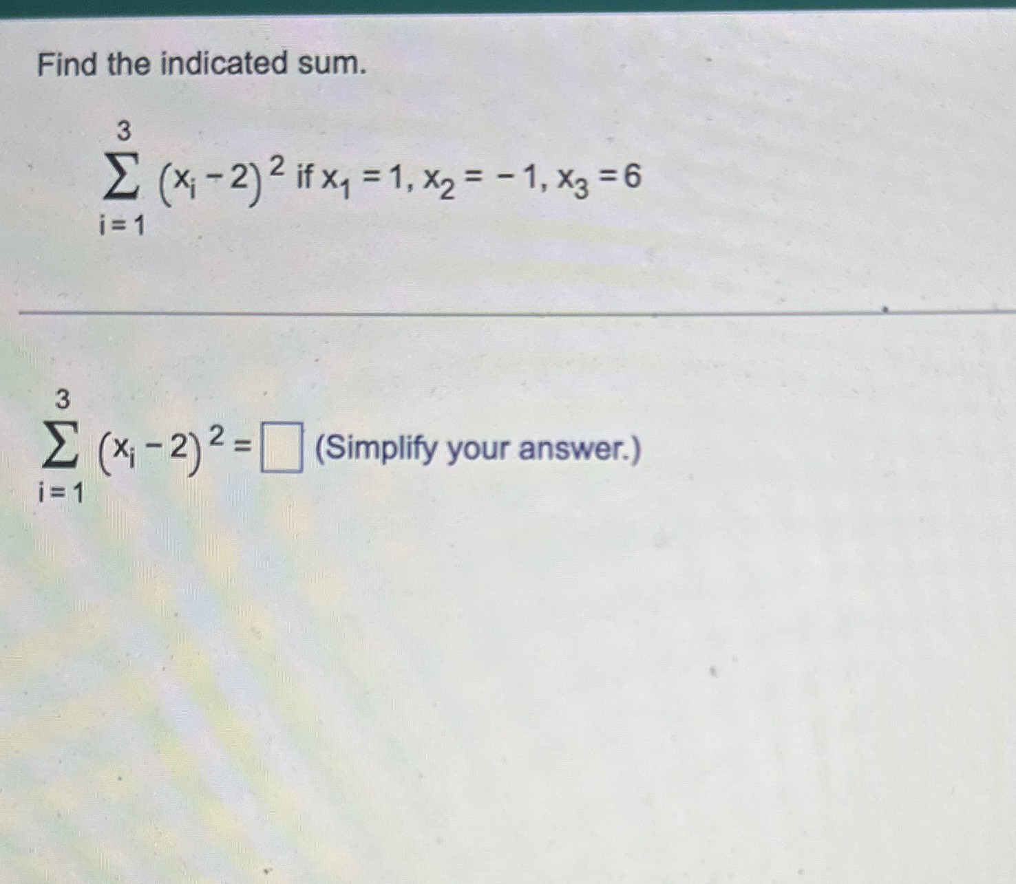 Solved Find the indicated | Chegg.com