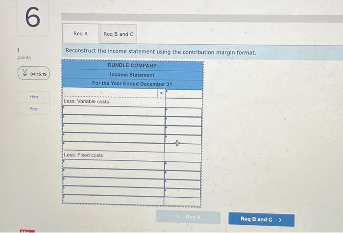 Solved Reconstruct the income statement using the | Chegg.com