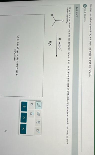 Solved Consider the following reactions, and draw the | Chegg.com