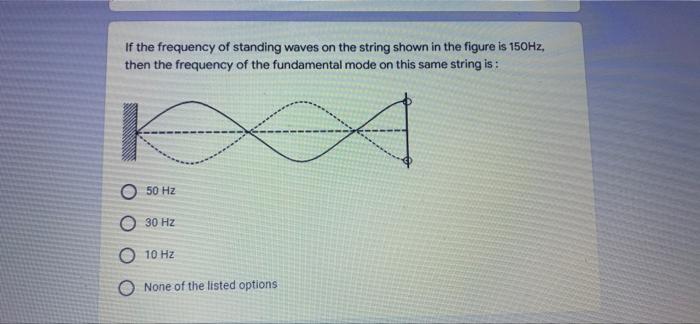 Solved If the frequency of standing waves on the string | Chegg.com