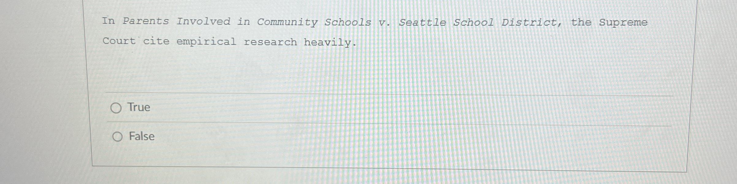 Solved In Parents Involved in Community Schools v. ﻿Seattle | Chegg.com