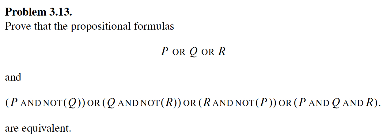 Solved Problem 3.13.Prove that the propositional | Chegg.com