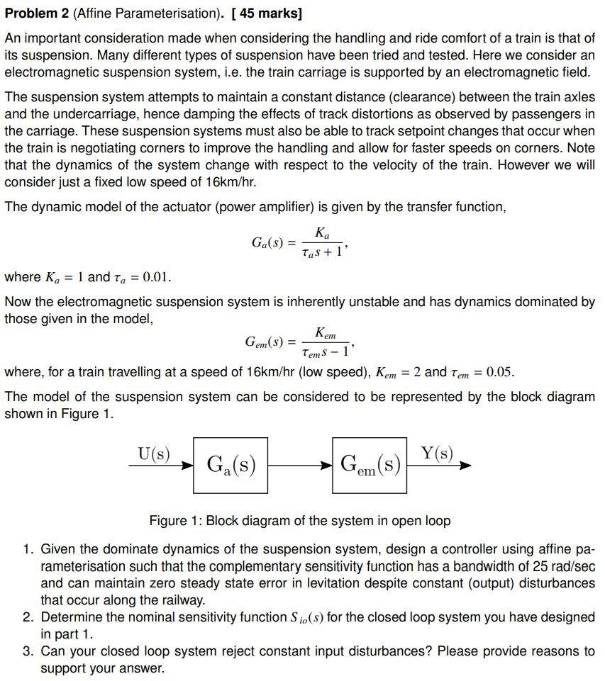 Solved Problem 2 (Affine Parameterisation). [ 45 marks] An | Chegg.com