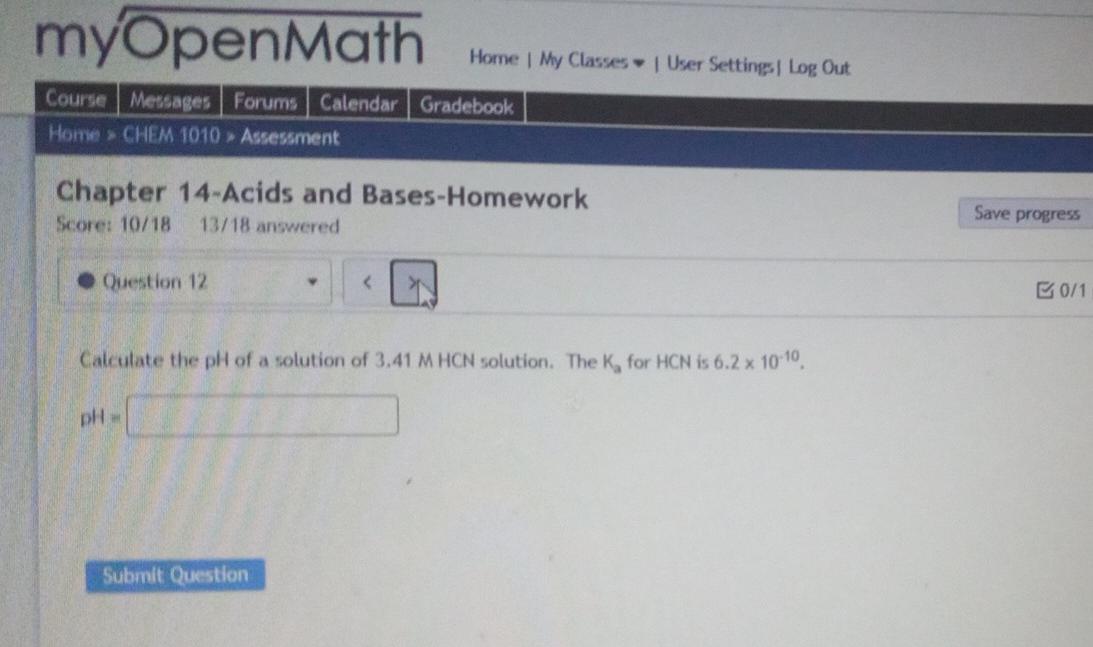 Solved myOpenMath Home My Classes - User Settings Log Out 1 | Chegg.com