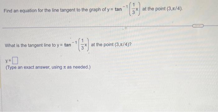 Solved Find an equation for the line tangent to the graph of | Chegg.com