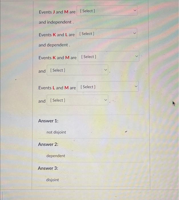 Solved Classify the following pairs of events as disjoint or | Chegg.com