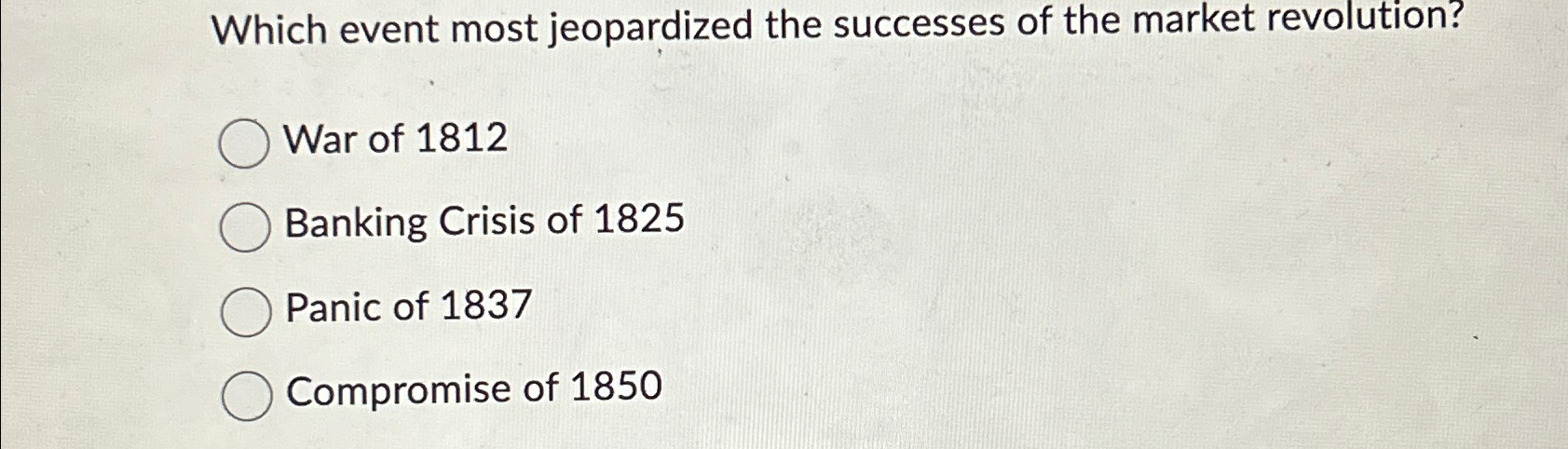 Solved Which event most jeopardized the successes of the | Chegg.com