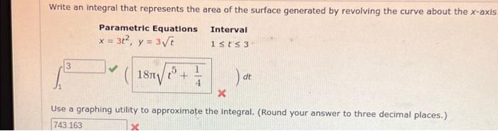 Solved Write an integral that represents the area of the | Chegg.com