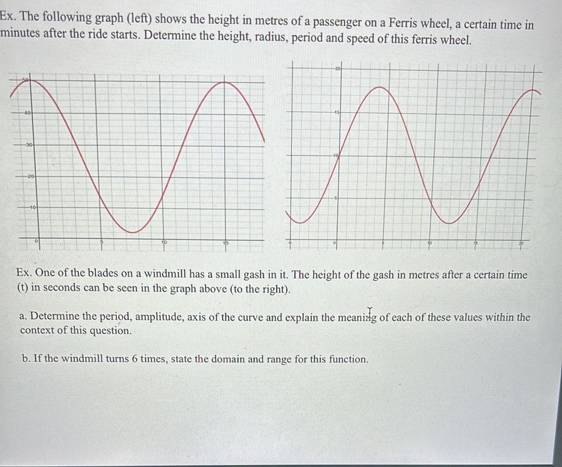 Solved Ex. ﻿The following graph (left) ﻿shows the height in | Chegg.com